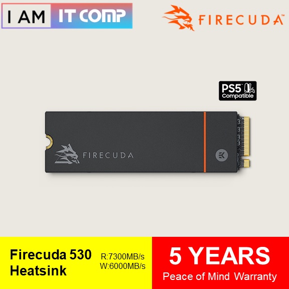 Seagate FireCuda 530 With Heatsink M.2 PCIe Gen 4 × 4 NVMe Solid State ...