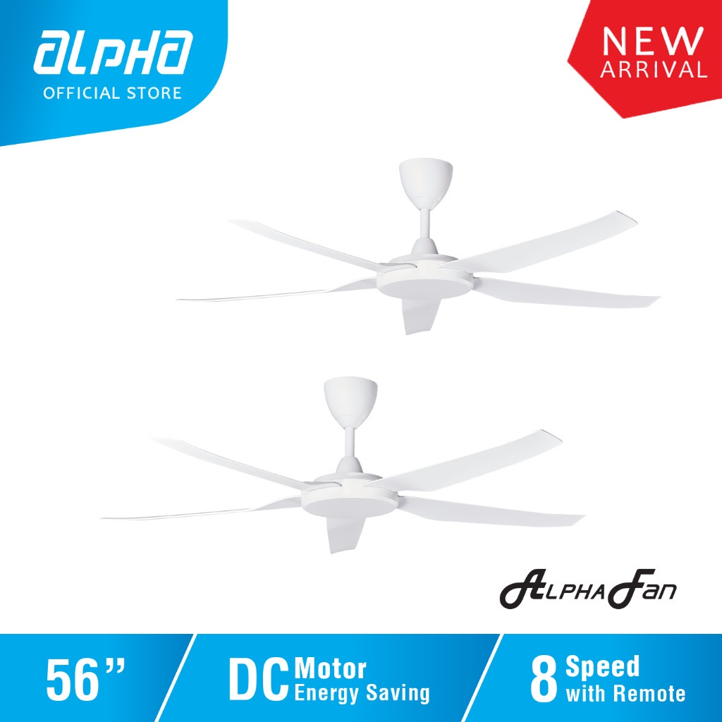 ALPHA AlphaFan PRIMA 5B DC Motor Ceiling Fan with 5 Blades 8 Speed ...