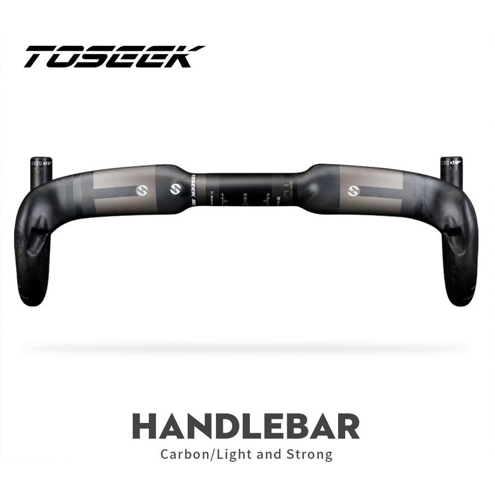 TOSEEK Carbon Road Bike Handlebar UD Matt Internal Routing 400/420/440mm Road Bicycle Cycling ...