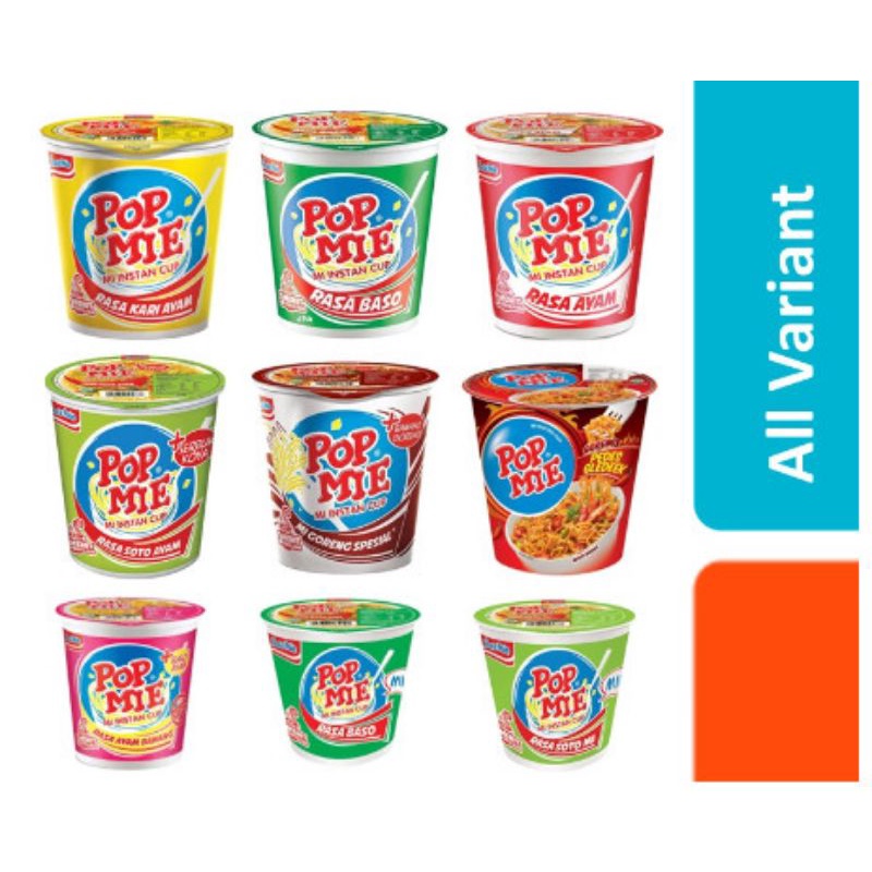 Pop Mie Kuah Dan Goreng All Variant Aneka Rasa - soto ayam 80gr ...