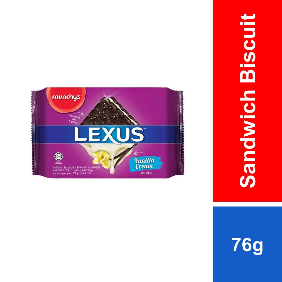 Munchy's LEXUS Sandwich Biscuit - Salted Vanilla 76g | Shopee Malaysia