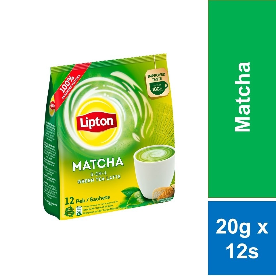 Lipton Milk Tea 3 in 1 Matcha Green Tea (20g x 12s) | Shopee Malaysia