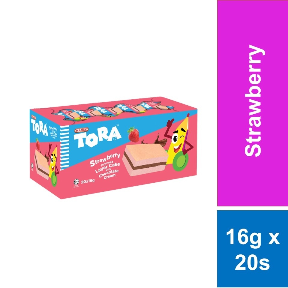 Tora Layer Cake Box - Strawberry Chocolate 16g x 20s | Shopee Malaysia