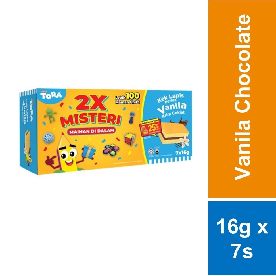 Tora Layer Cake 7'S + 2 Toys - Vanila Chocolate | Shopee Malaysia