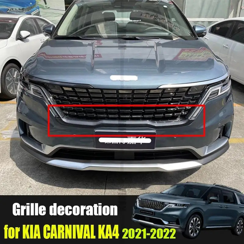 for Kia Carnival Sedona KA4 2021 2022 grille decoration covering ABS ...