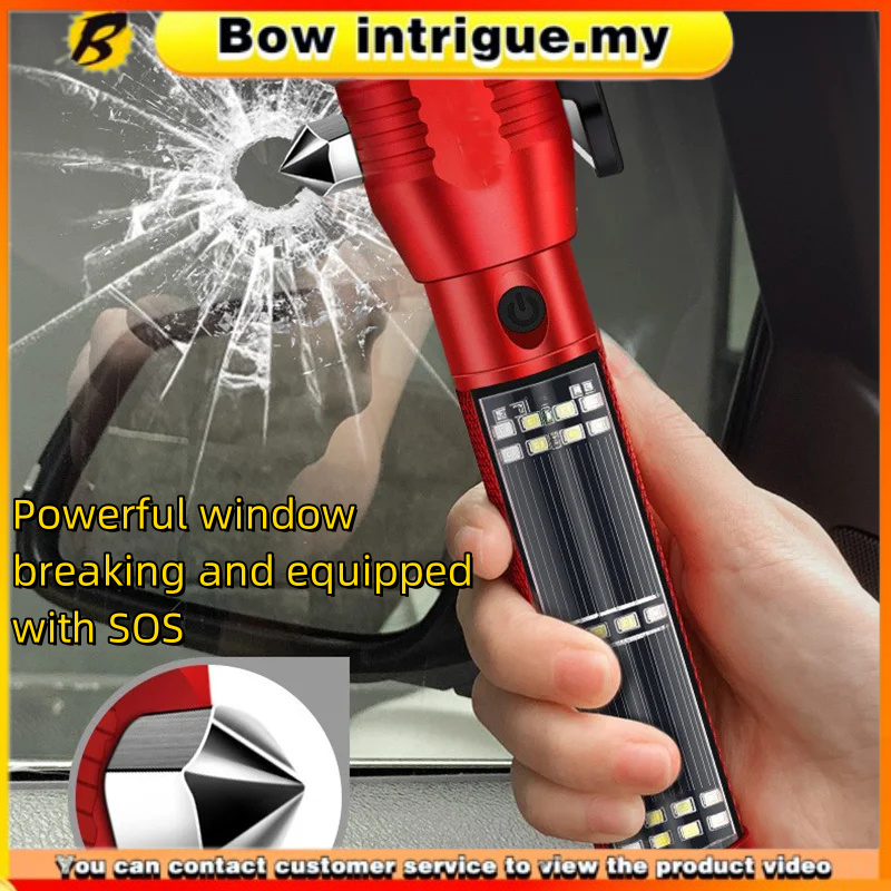 [READY STOCK]Multifunctional aluminum safety hammer, solar rechargeable ...