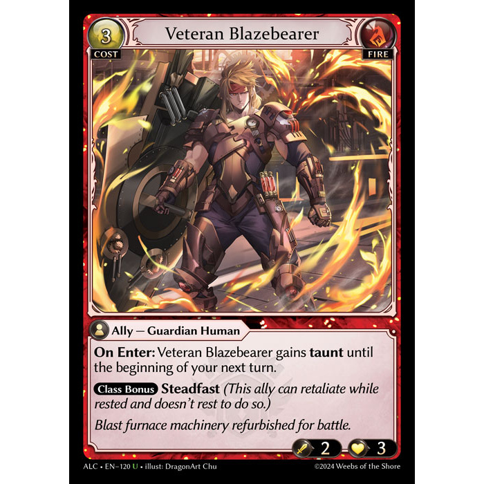 Veteran Blazebearer | ALC - 120 - U | Ally — Guardian Human [GATCG ...