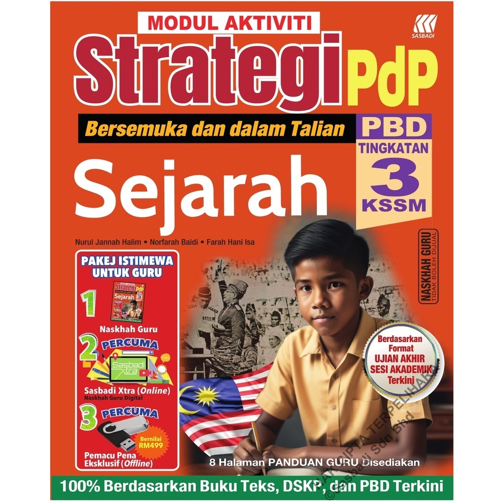 Sasbadi 2024: Modul Aktiviti Strategi PDP: Sejarah Tingkatan 3 ( Edisi Murid ) BK24MSE3 ...