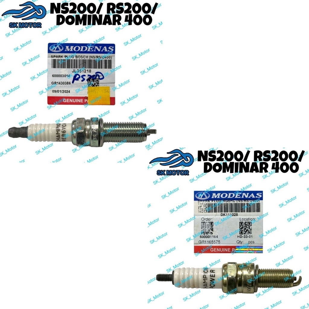 Modenas NS200 RS200 DOMINAR 400 Spark Plug BOSCH NS 200 RS 200 JL351218 DK111028 | Shopee Malaysia