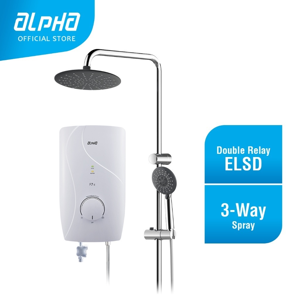 ALPHA F7 E Rain Shower Instant Water Heater Non Pump | Shopee Malaysia