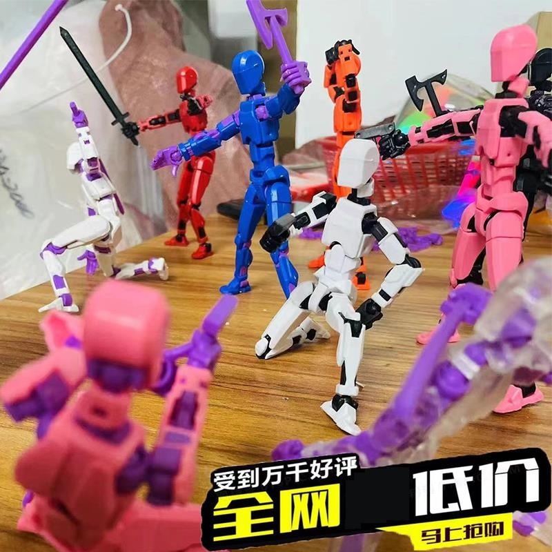 3rd generation 3d Straw Dummy Lucky 13 multi joint movable doll mini ...