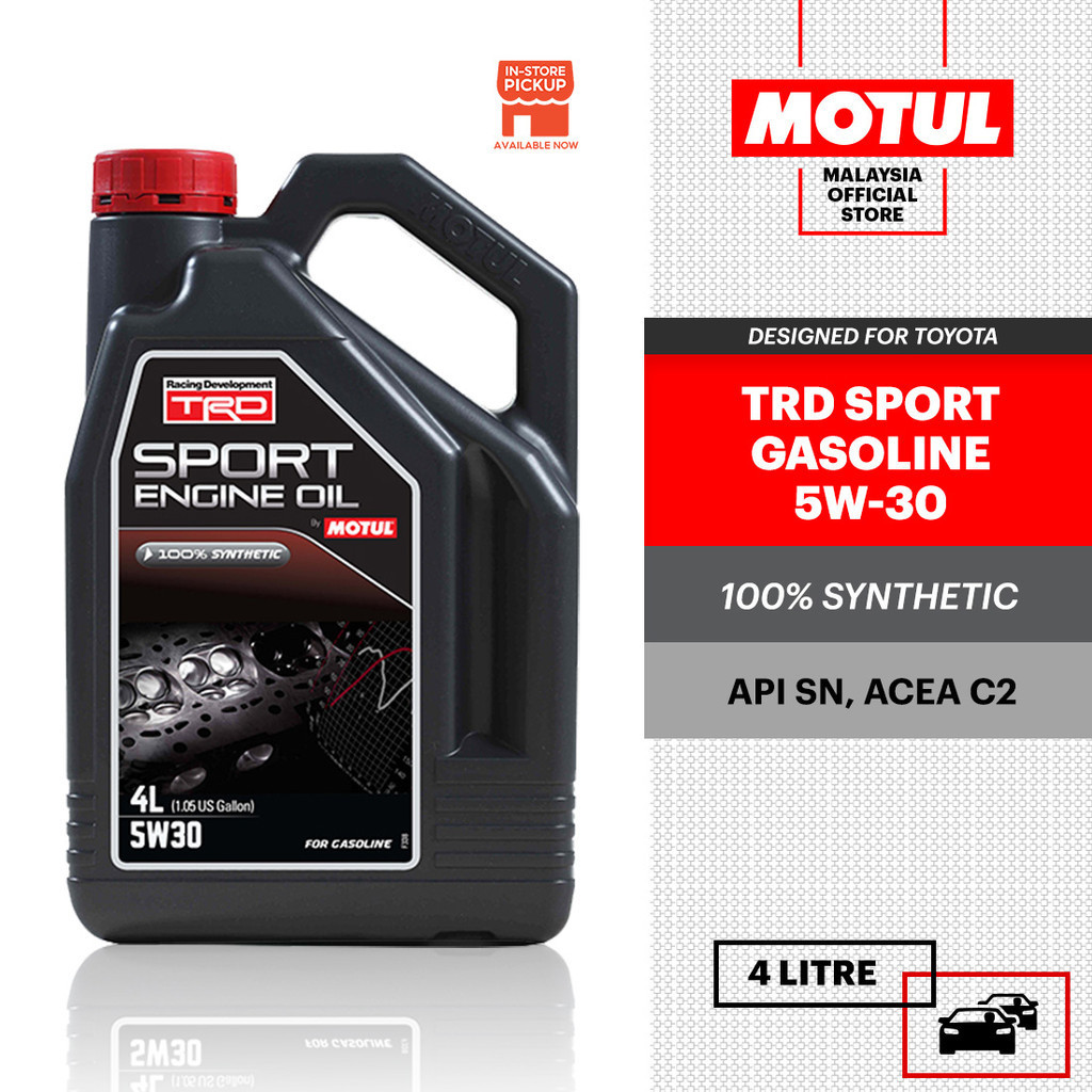 MOTUL TRD Sport Gasoline 5W30 Synthetic Toyota Fuel Economy Petrol ...