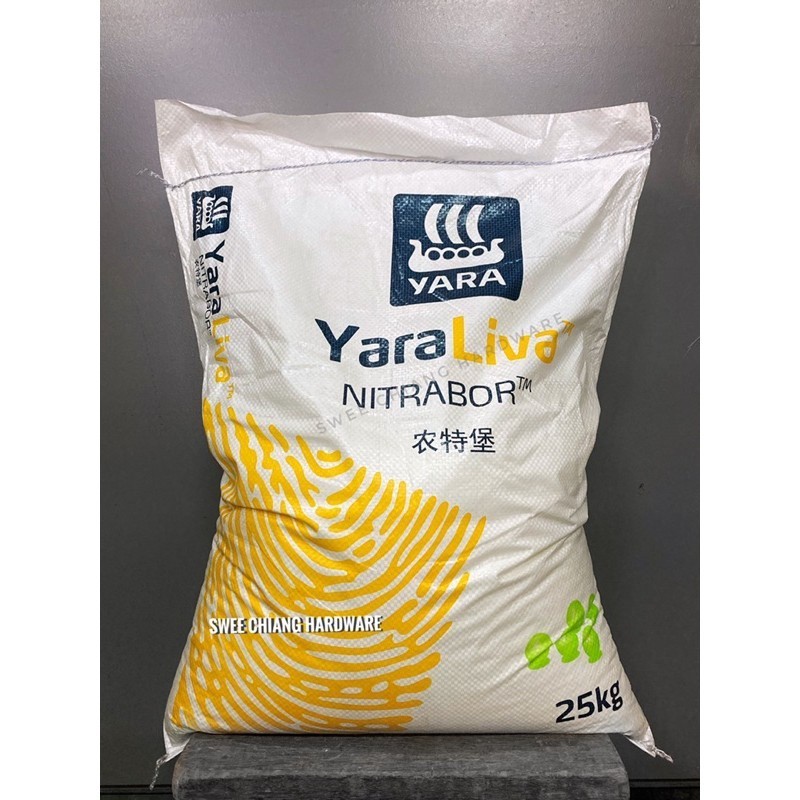 YaraLiva Nitrabor 25kg 农特宝硝酸铵钙硼肥料Prilled Calcium Nitrate Baja Gemuk ...