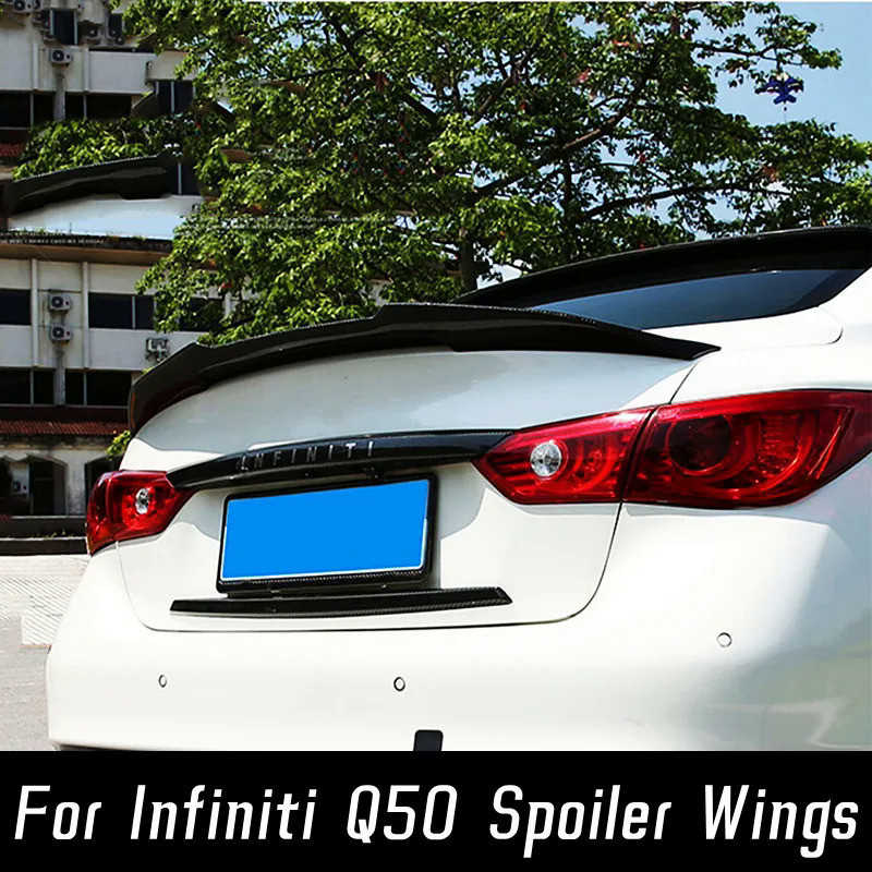 For 2014-2021 Infiniti Q50 S Real Carbon Fibe Rear Trunk Lid Boot Car ...
