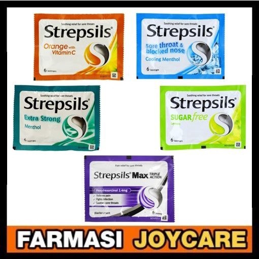 Strepsils Lozenges 使立消喉糖 6's (Orange with Vitamin C/Cooling Menthol ...