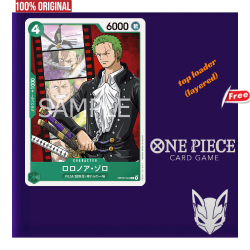 ORIGINAL 4x cards playset deck Roronoa Zoro Character OP02-043 C optcg ...