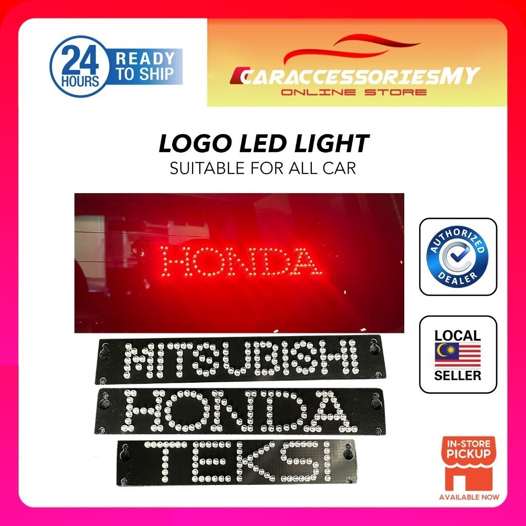 Led car logo honda mitsubishi teksi taxi jdm modified rear window ...