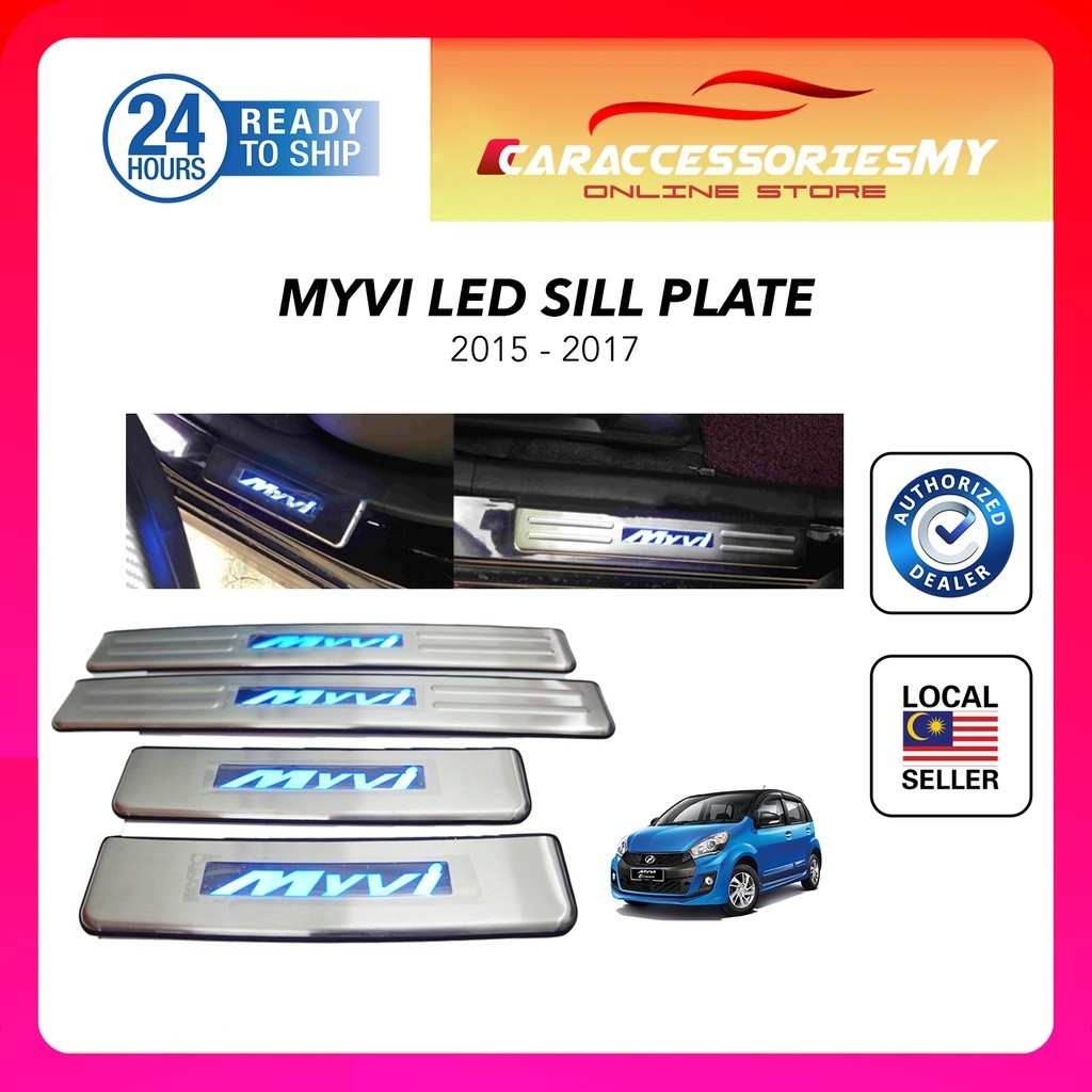 perodua myvi led side sill plate door steps side step stainless steel ...