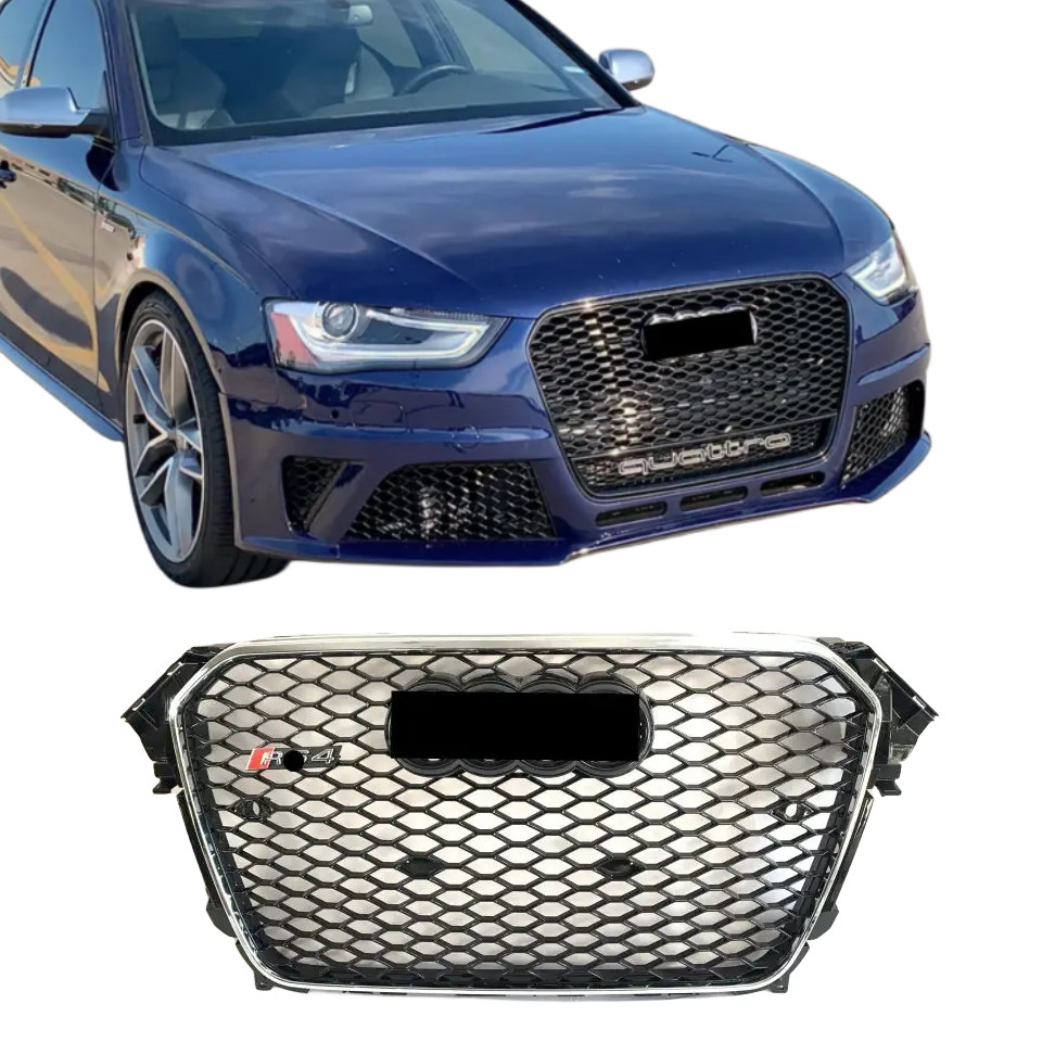 RS4 style Honeycomb Grill grill for Audi A4 S4 B8.5 upgrade to RS4 2013 ...