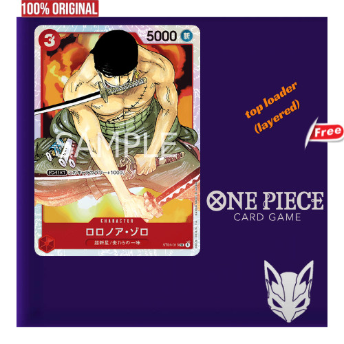 ORIGINAL Roronoa Zoro Character ST01-013 SR free top loader optcg one ...