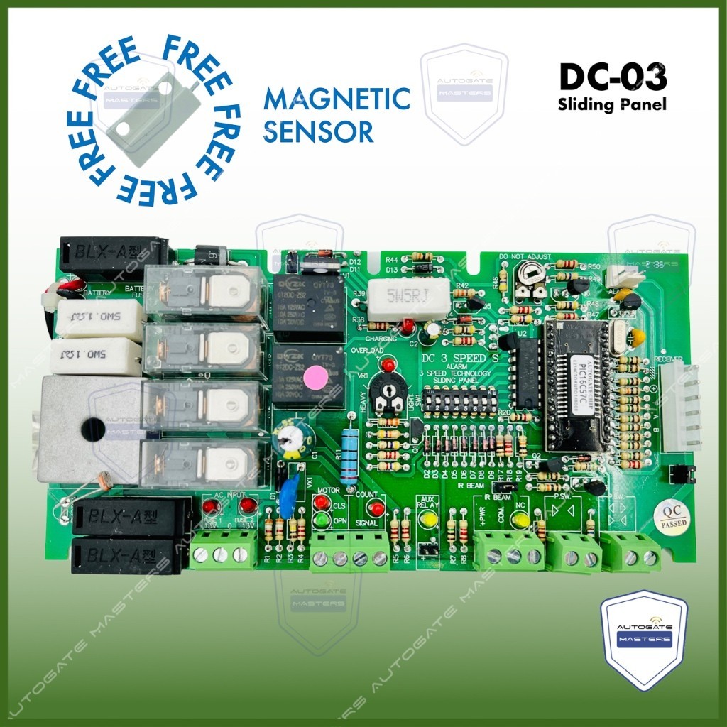 DC-03 3 SPEED AUTOGATE SLIDING CONTROL PANEL BOARD - COUNTING SENSOR ...