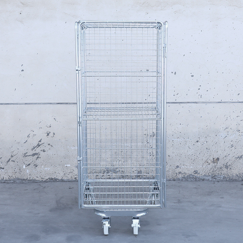 ST-⛵Galvanized Grid Refinement Table Trolley Warehouse Logistics ...