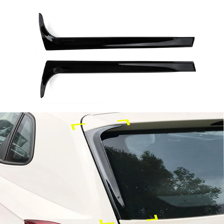 Car Rear Window Side Spoilers Wing Canard Splitter Trim For VW Polo MK6 ...