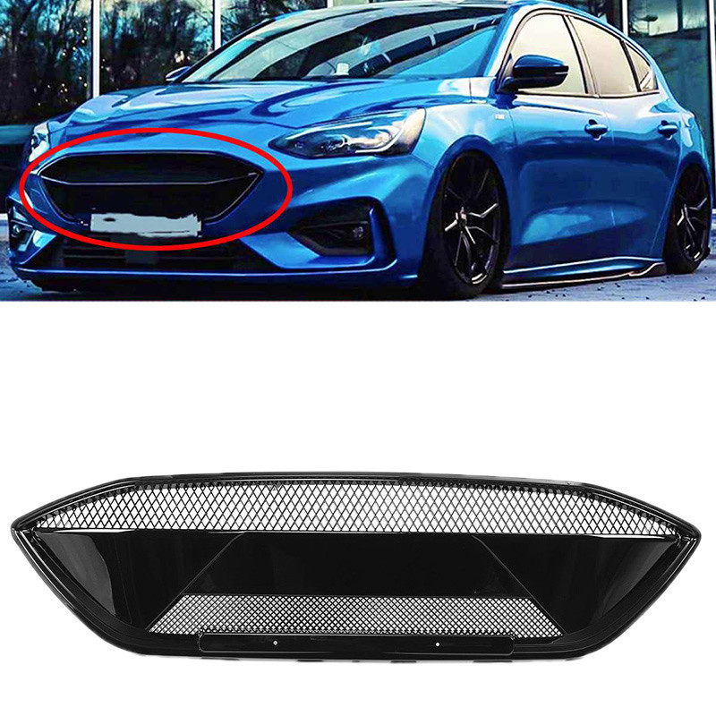 1PC Gloss Black Front Bumper Grille Radiator Hood Insert for Ford Focus ...