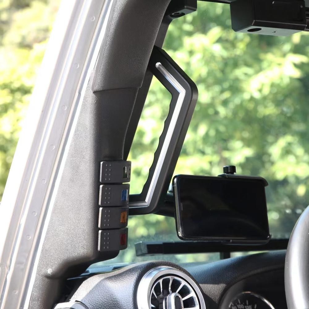A pillar grab handle with phone holder for Jeep wrangler jk aluminum ...