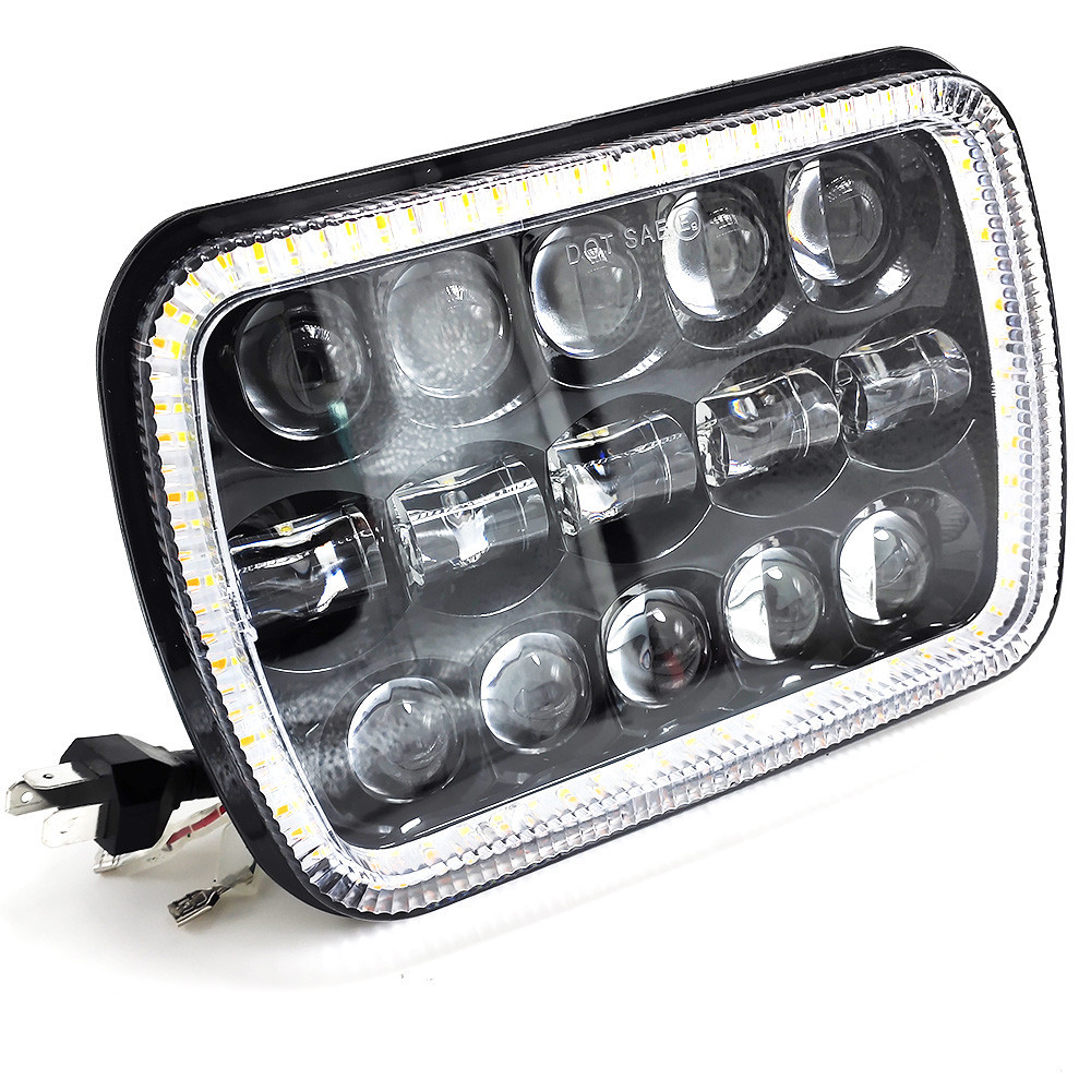 Universal 5X7 7X6 inch Halo LED Square Headlights for Pickup Trucks ...