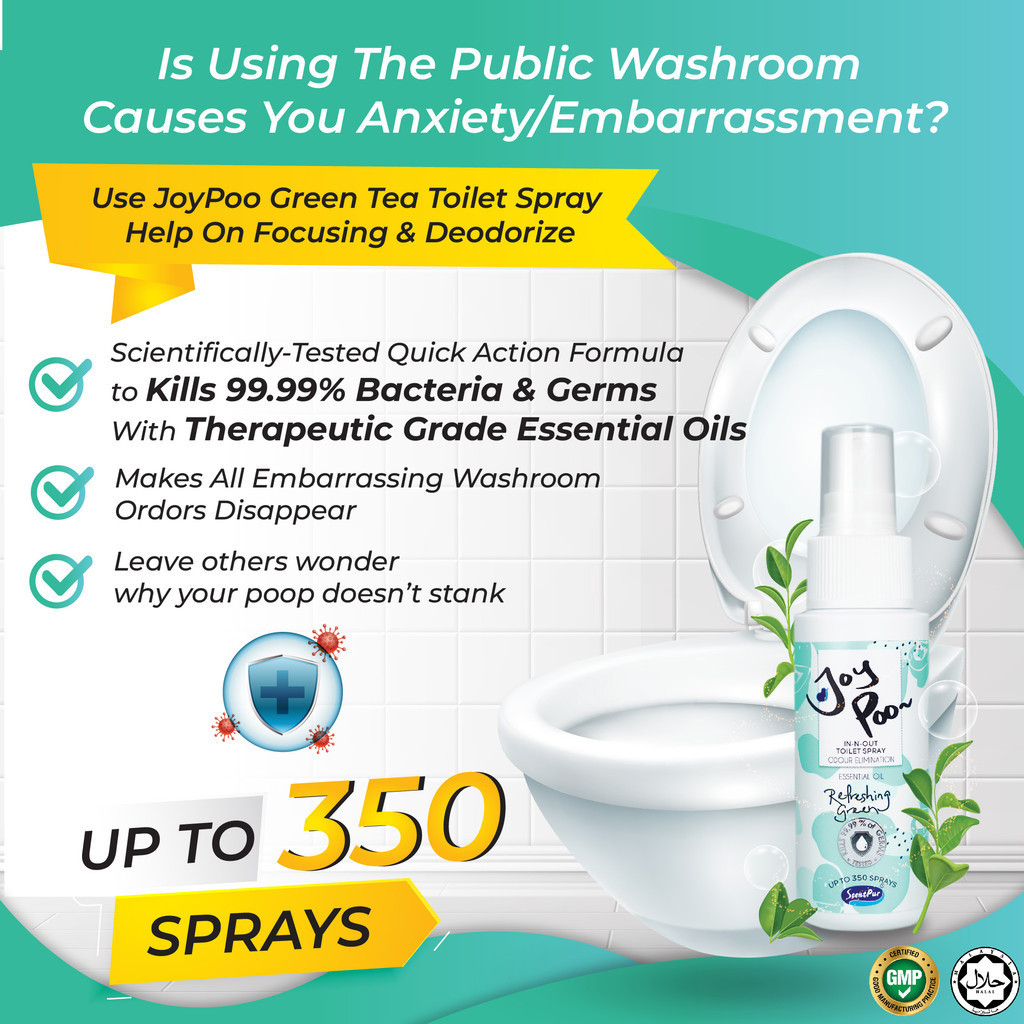 JoyPoo In-N-Out Toilet Poop Essential Oil Odor Elimination Spray ...