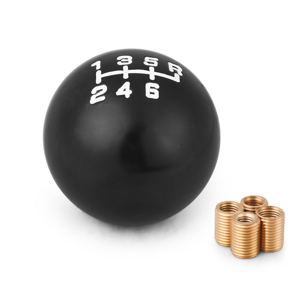 Universal 6 SPEED Gear Shift Knob Car Ball Shape Aluminium Shifting ...
