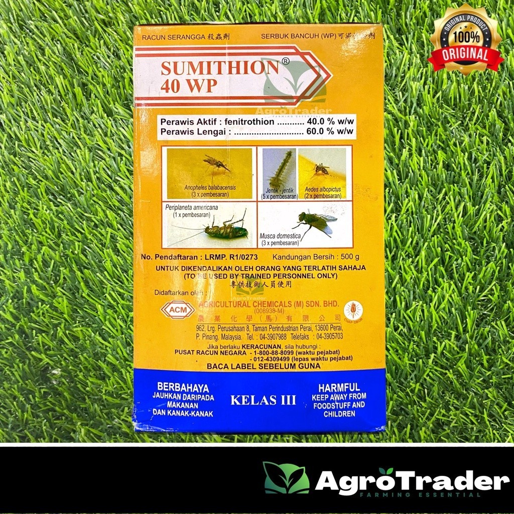 ACM Sumithion 40WP 500g - fenitrothion 40.0% WP (ubat nyamuk/mosquito ...