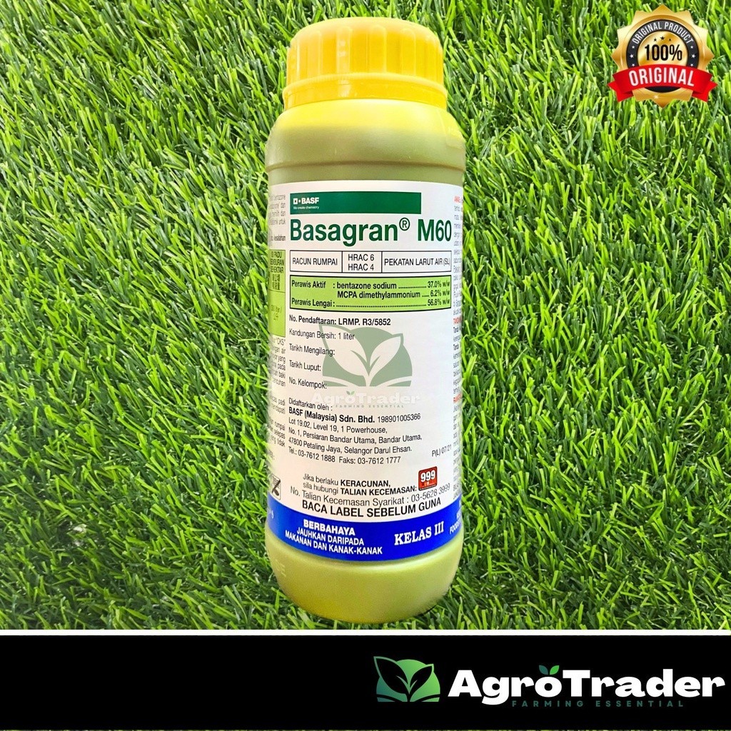 BASF Basagran M60 1L - Bentazone sodium 37.0% + MCPA dimethylammonium 6 ...