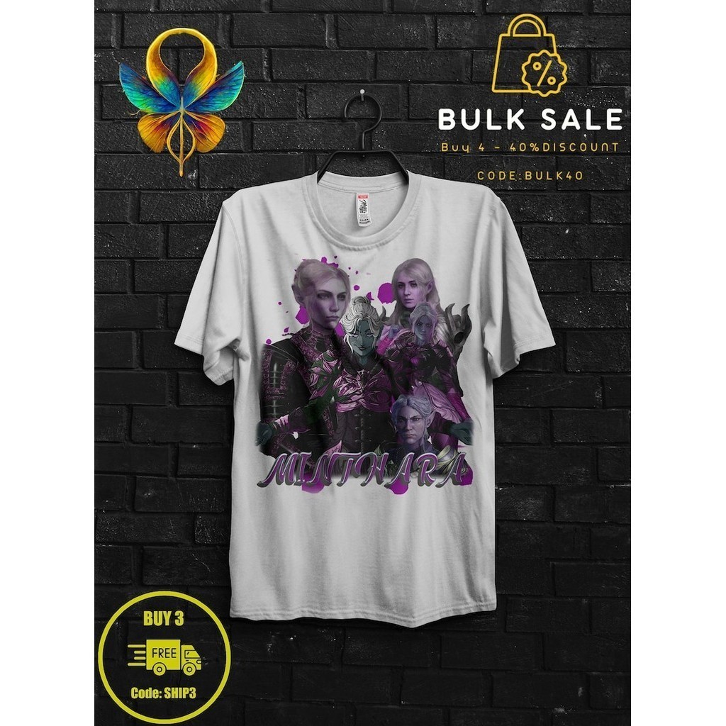 Minthara Baldur's Gate 3 Fan Tshirt For Gamer Lae'zel Appareal Minsc ...