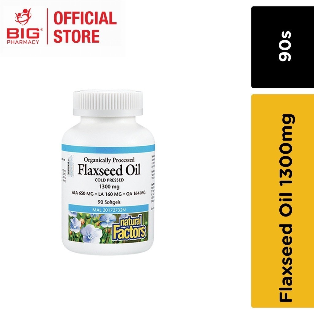 Natural Factors Flaxseed Oil 1300mg 90s | Shopee Malaysia