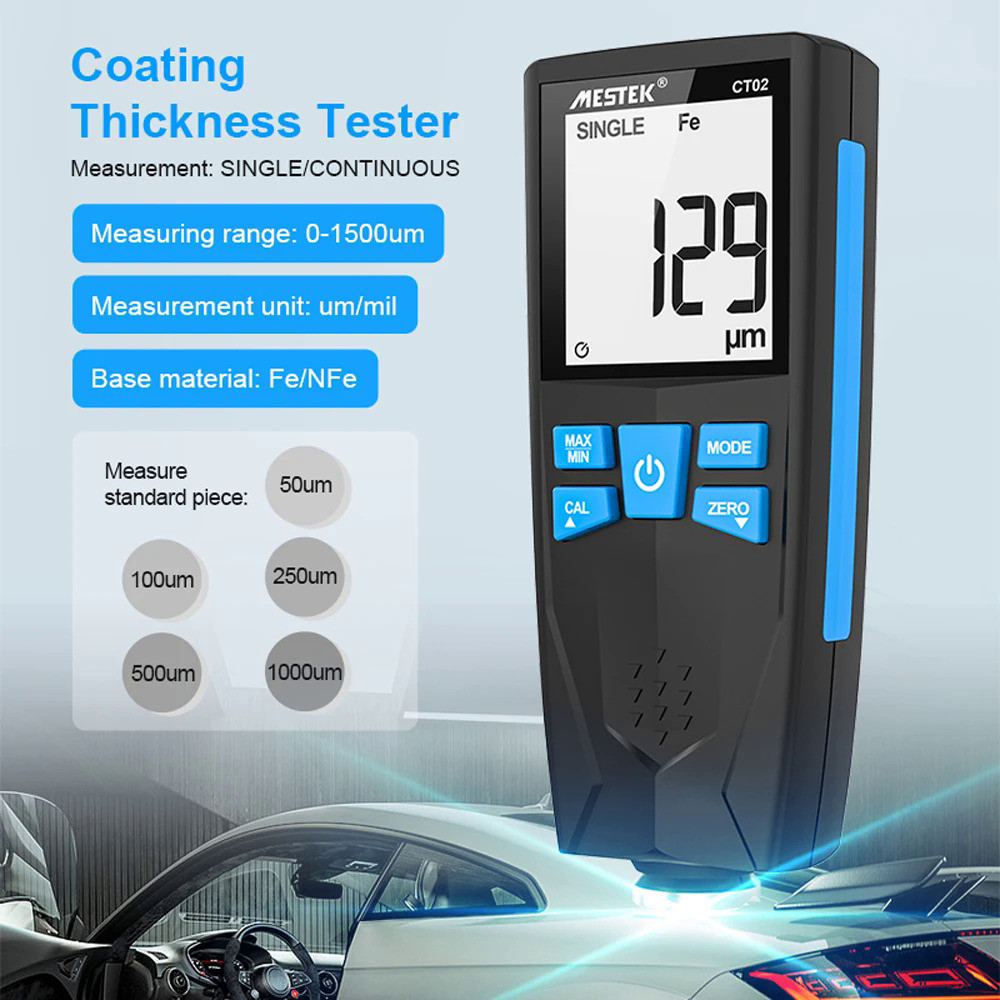 Thickness Guage Fe/NFe Automobile Car Paint Coating Thickness Tester um ...