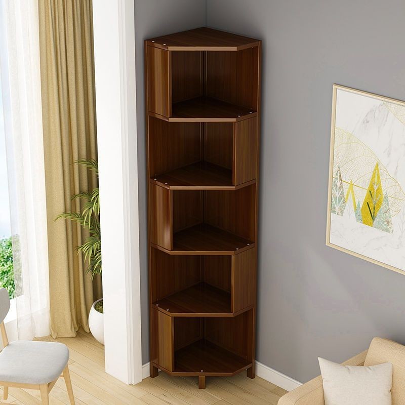 High-Quality Corner Cabinet - Triangular bamboo Storage Living Room ...
