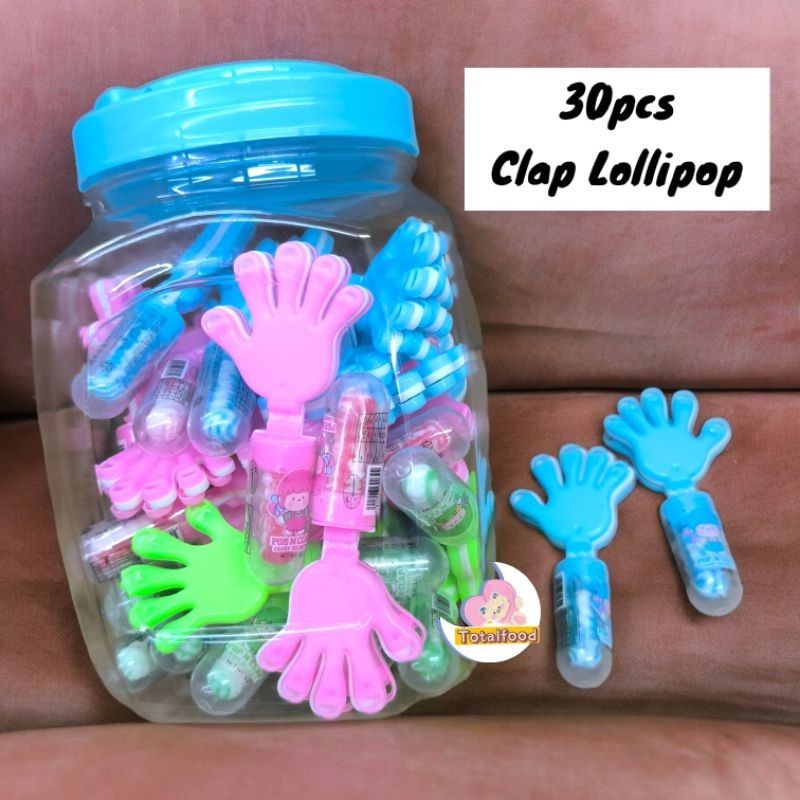 30pcs Ali Pop N Clap Tangan Lollipop toys candy together funny candy ...
