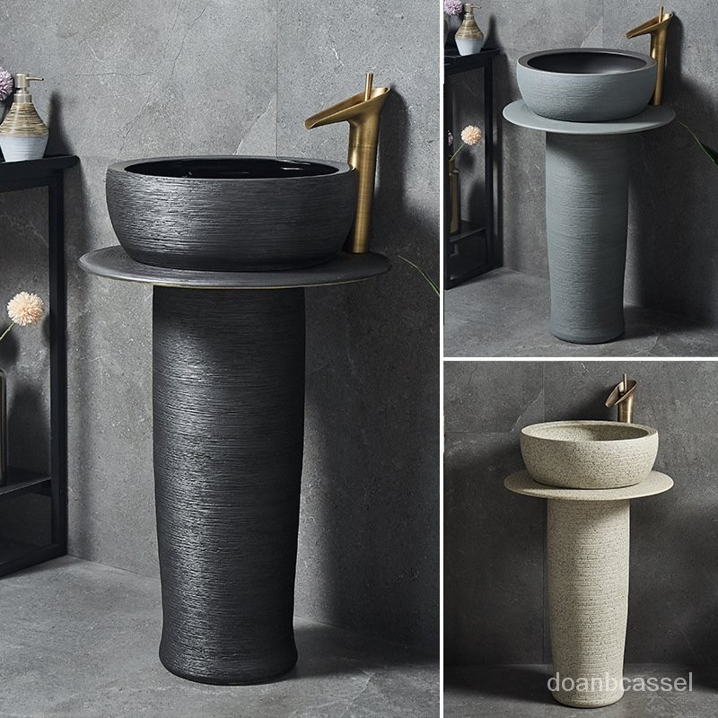 Get gifts/HY-6/Balcony Column Type Washbasin Outdoor Ceramic Floor Sink ...