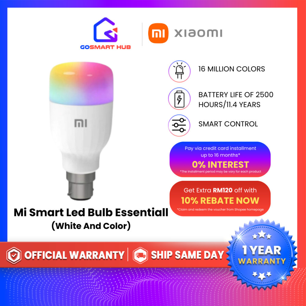 Mi Smart LED Bulb Smart Bulb Essential (White And Color) Smart Control ...