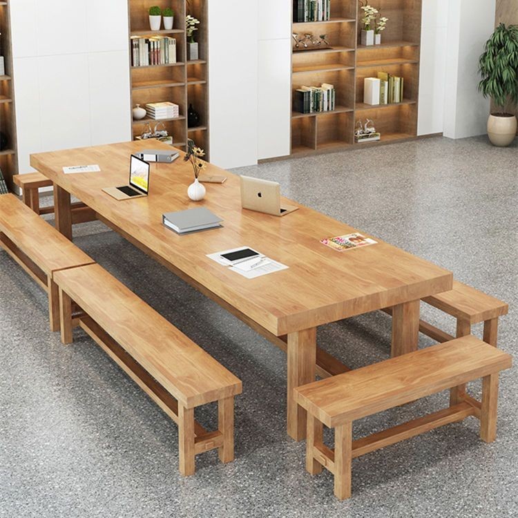 HY-# Simple Solid Wood Large Board Table Long Desk Wood Office ...