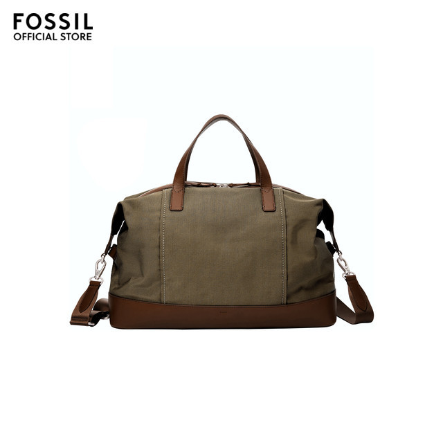 Fossil Male's Raeford Duffle ( MBG9606147 ) - Khaki Nylon | Shopee Malaysia