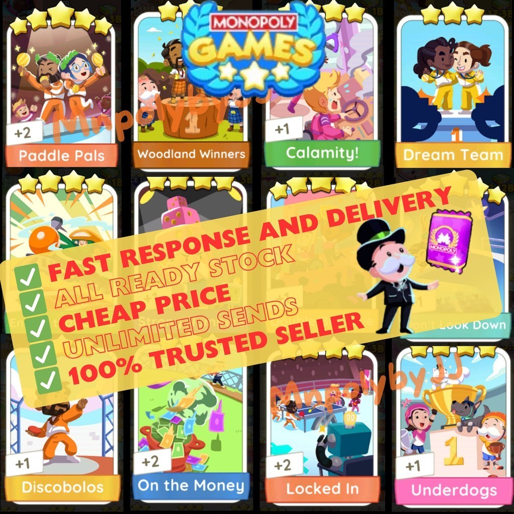 Monopoly stickers 1-3 star\ All available\ PLEASE READ DESCRIPTION ...