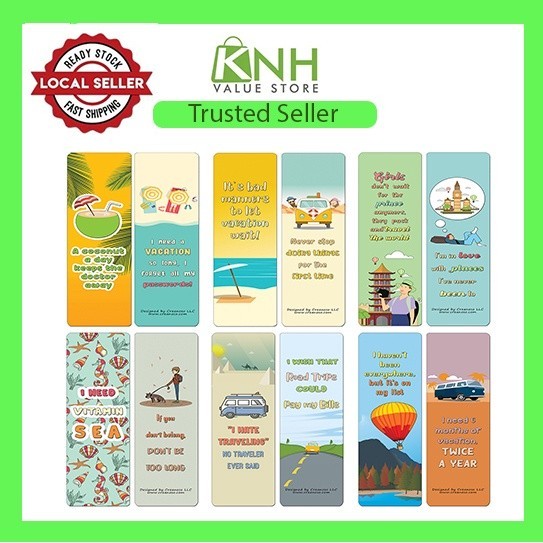 Fun Travel Quotes Bookmarks (6-Pack) | Shopee Malaysia