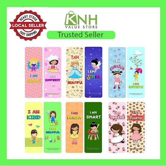 Inspirational Cards Bookmarks for Girls - Confidence and Self Worth ...