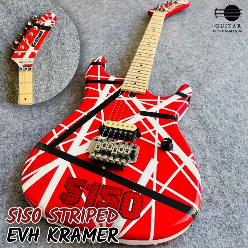 GCM Custom Made EVH Kramer 5150 Striped Series Electric Guitar Custom ...