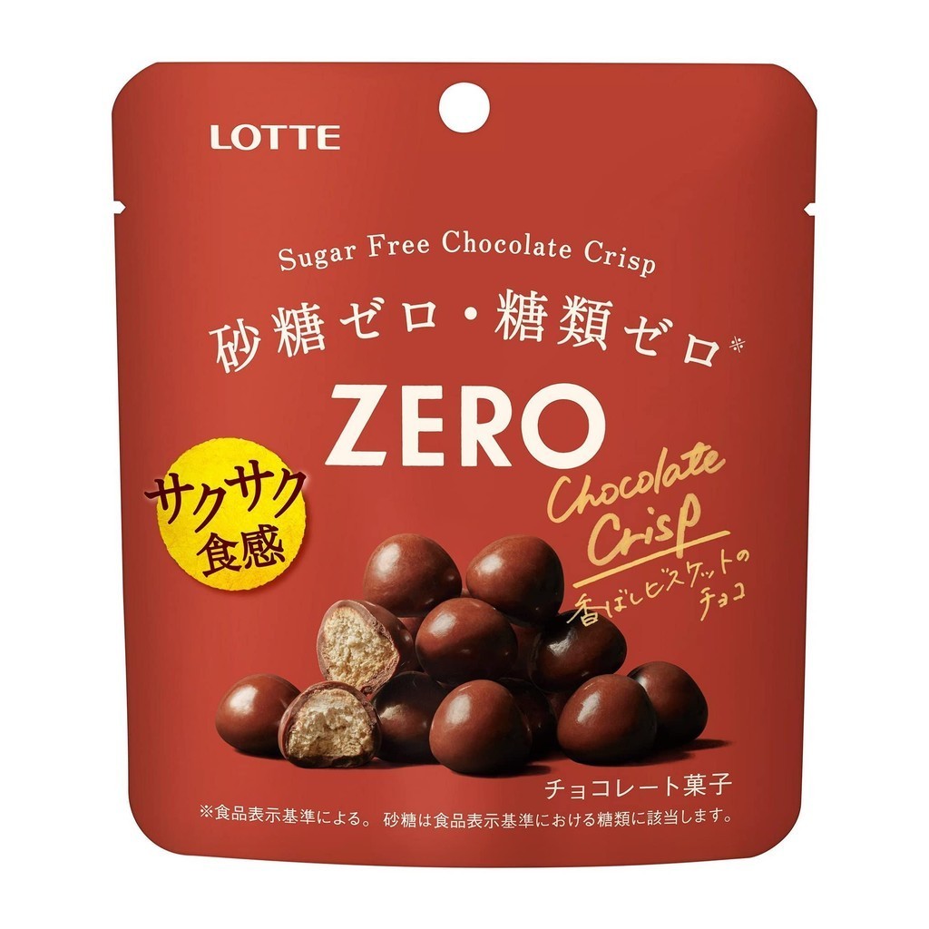Direct from Japan Lotte Zero Sugar Free Chocolate Crisp 28g×10 pieces ...
