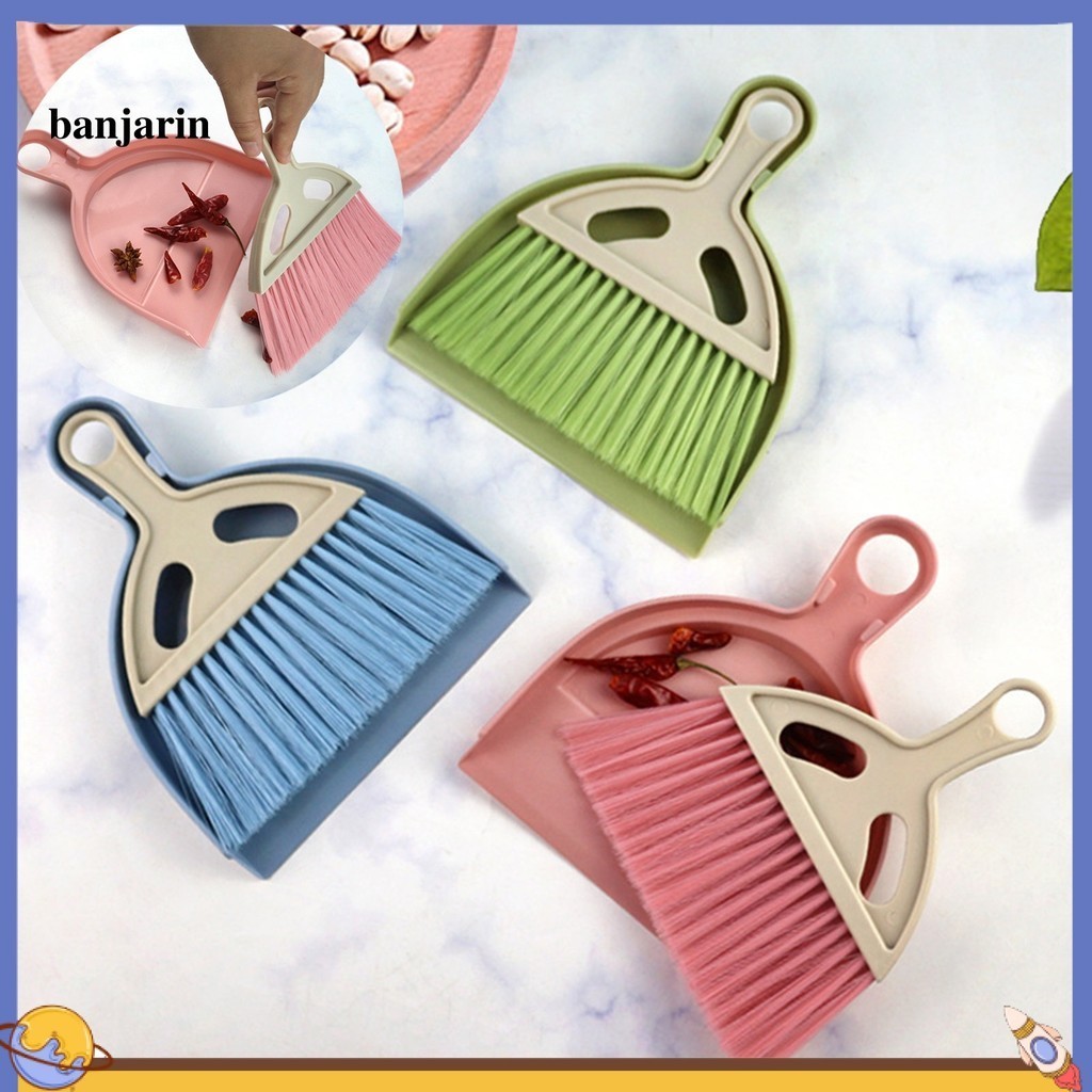Banjarin Desktop Dustpan Mini Broom Portable Small Broom Dustpan Set ...