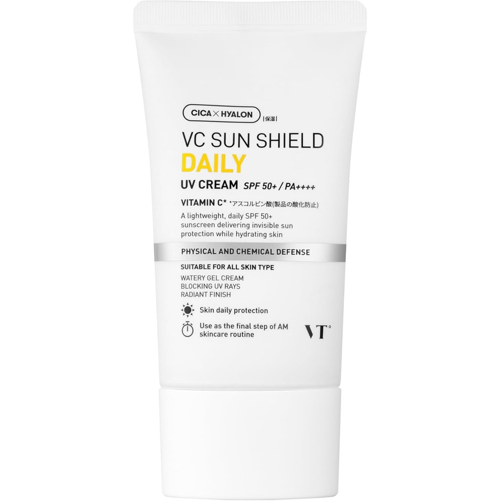 VTCOSMETICS VC Sunshield UV Cream 50g (SPF50+/PA++++) Sunscreen Removeable with hot water Korean ...